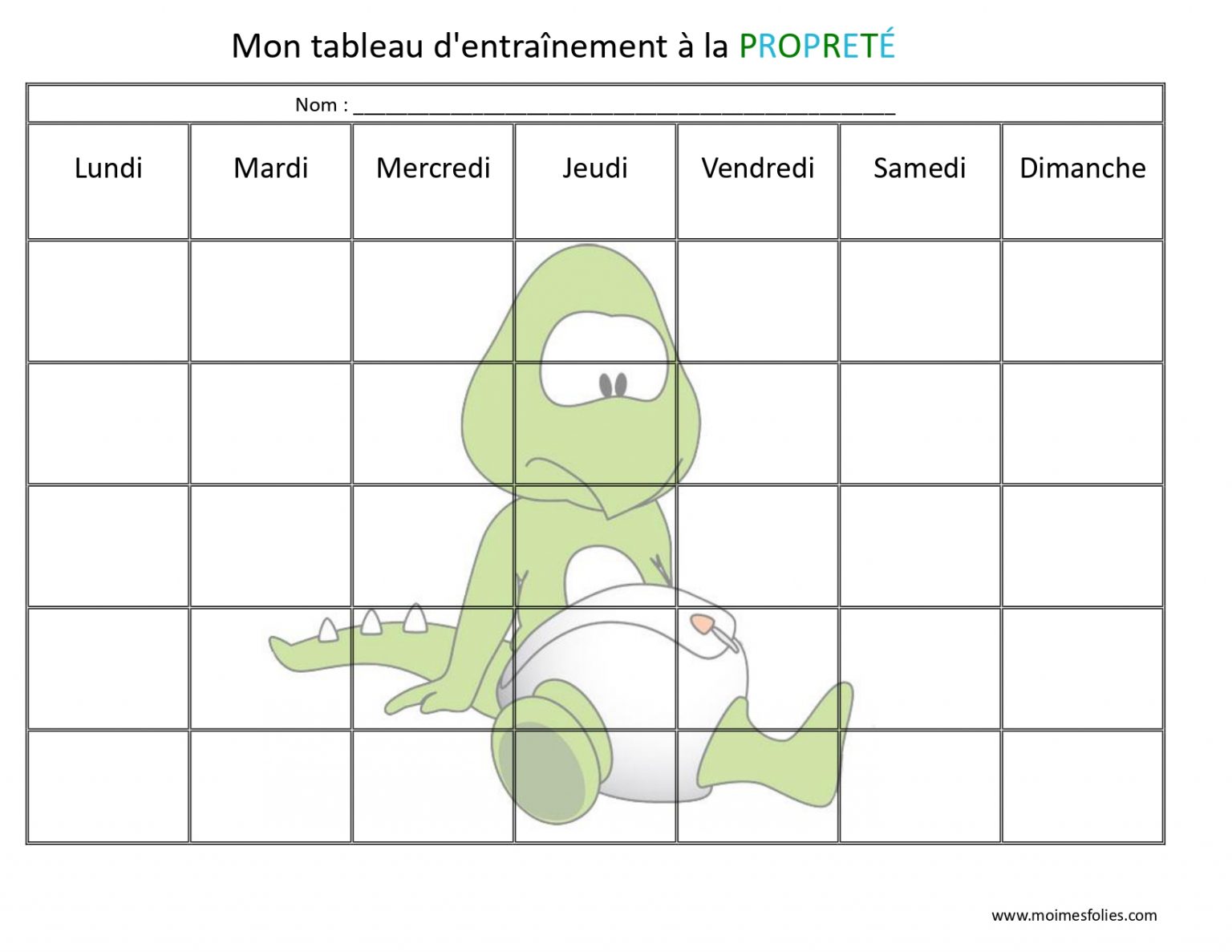 Imprimer – Tableau de motivation – Moi mes folies