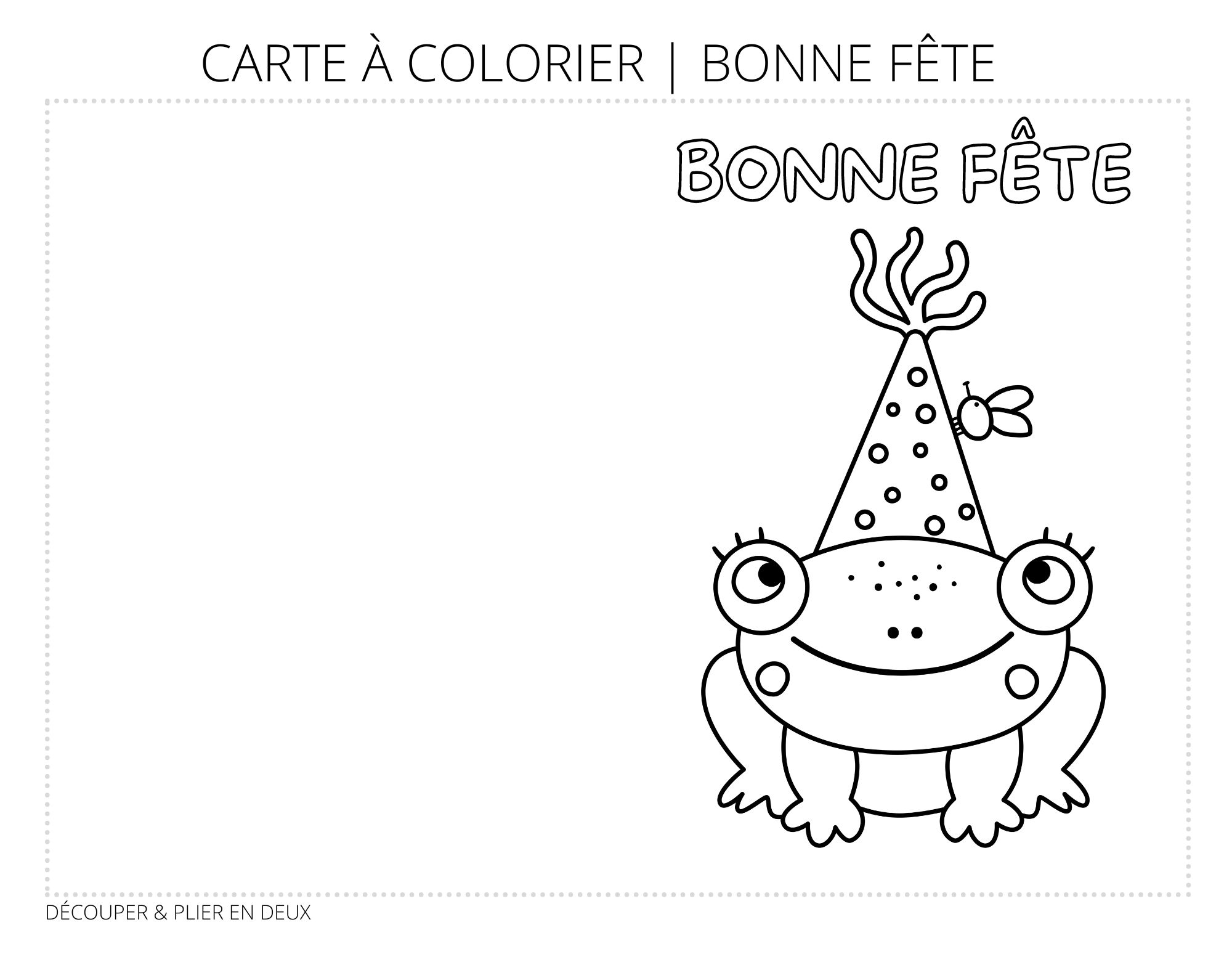 Cartes à colorier | Bonne fête – Moi mes folies