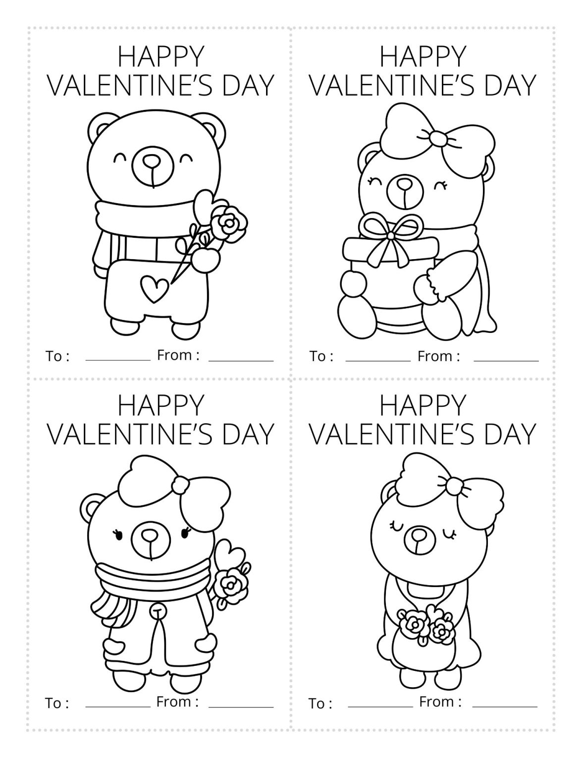 Cartes à colorier | Saint-Valentin – Moi mes folies